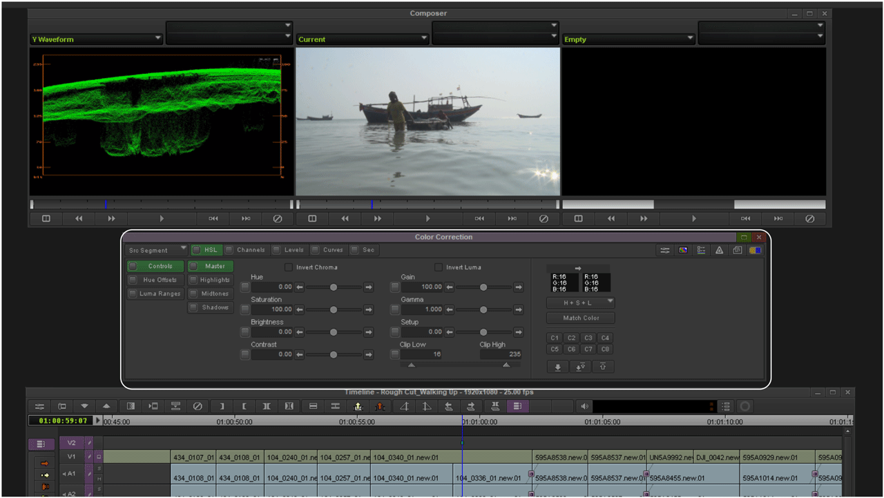 Color Correction in Avid - Using HSL & Y Waveform