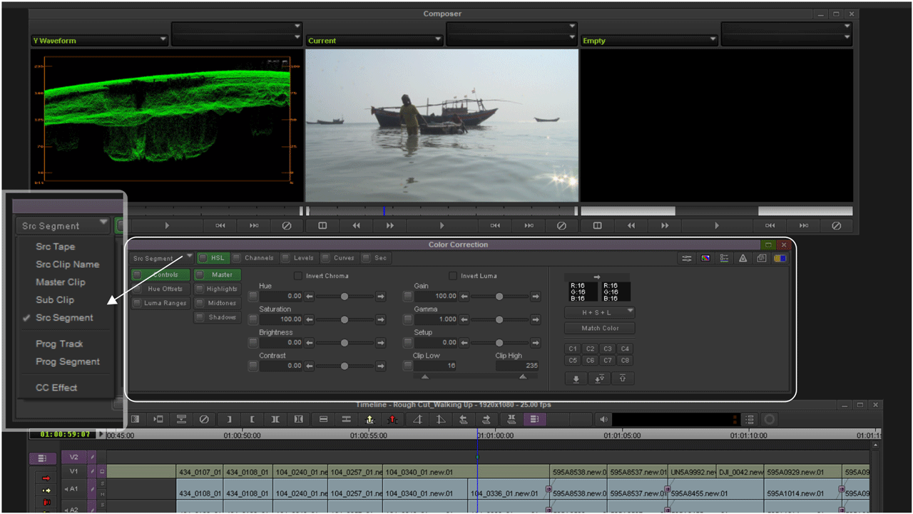 Color Correction in Avid - Using HSL & Y Waveform