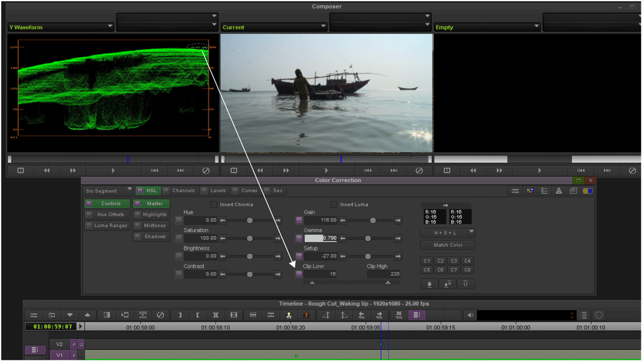 Color Correction in Avid - Using HSL & Y Waveform