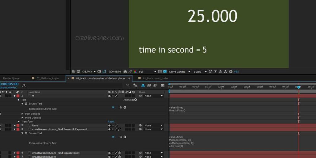 16 After Effects Expressions with Math Operators[JavaScript]